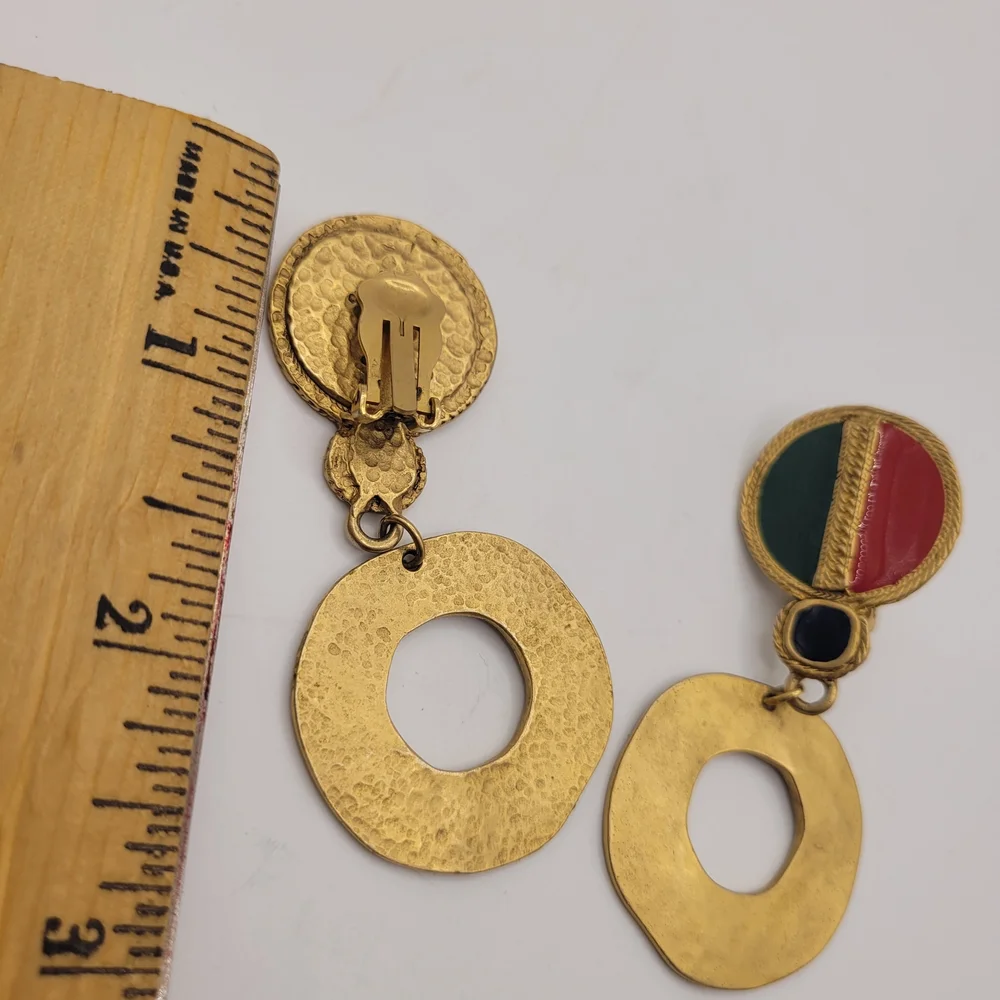 Jewelry | Etruscan Gripox Matte Gold Statement Vintage Earrings | Poshmark